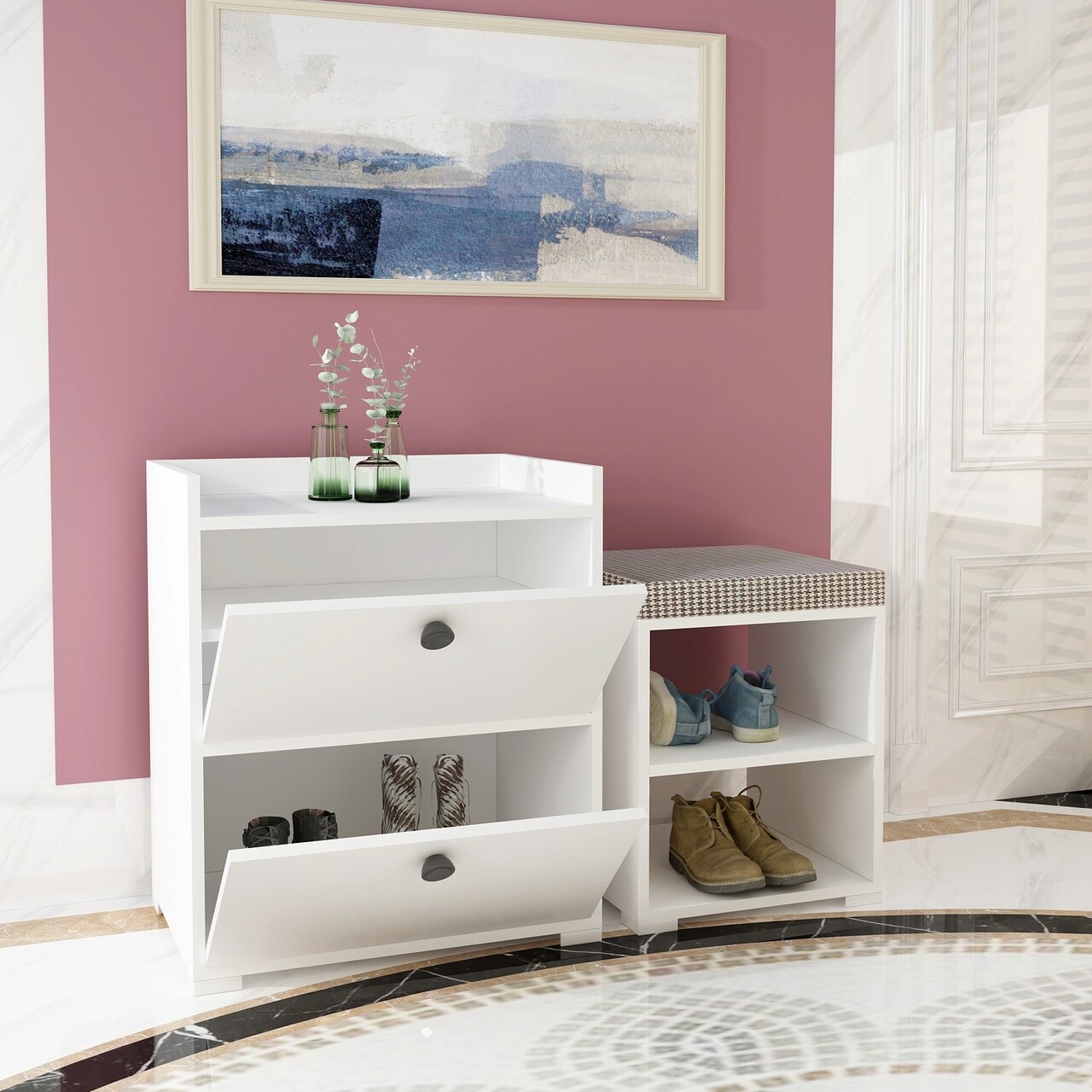 Pantofar, Olivia, Meteor, 48.6x76.8x35 cm, PAL , Alb - Mezoni