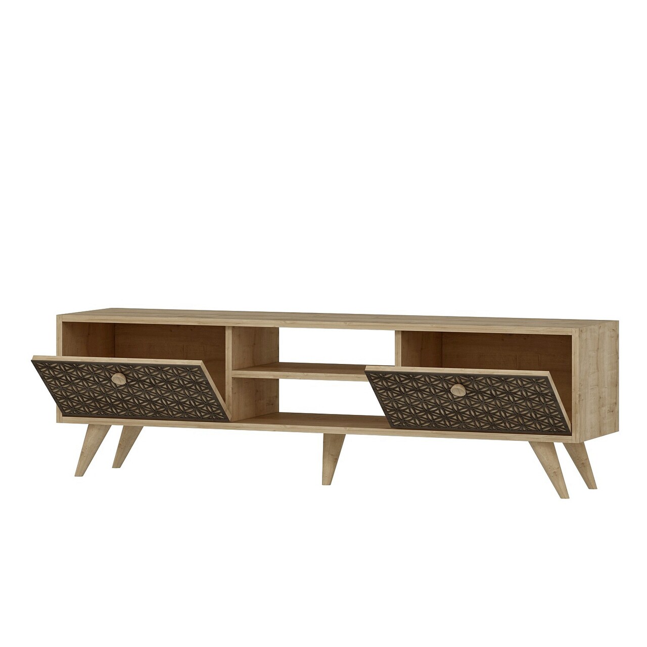 Comoda TV, Olivia, Newyork, 150x45x35 cm, PAL , Maro - Mezoni
