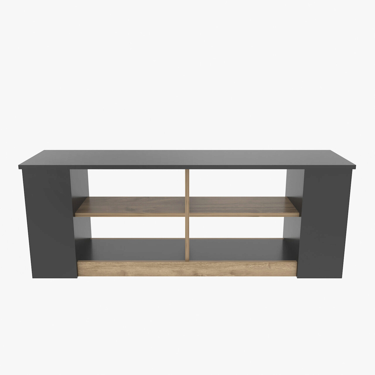 Comoda TV, Retricy, Space, 140x35x51.8 cm, PAL, Nuc negru - Mezoni