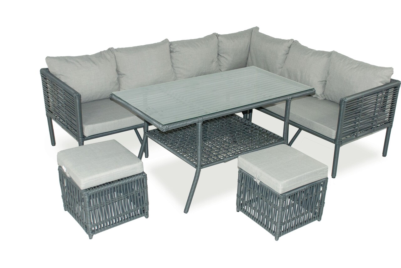Set gradina/terasa 4 piese, My Interior, New York XL, rattan/aluminiu ...