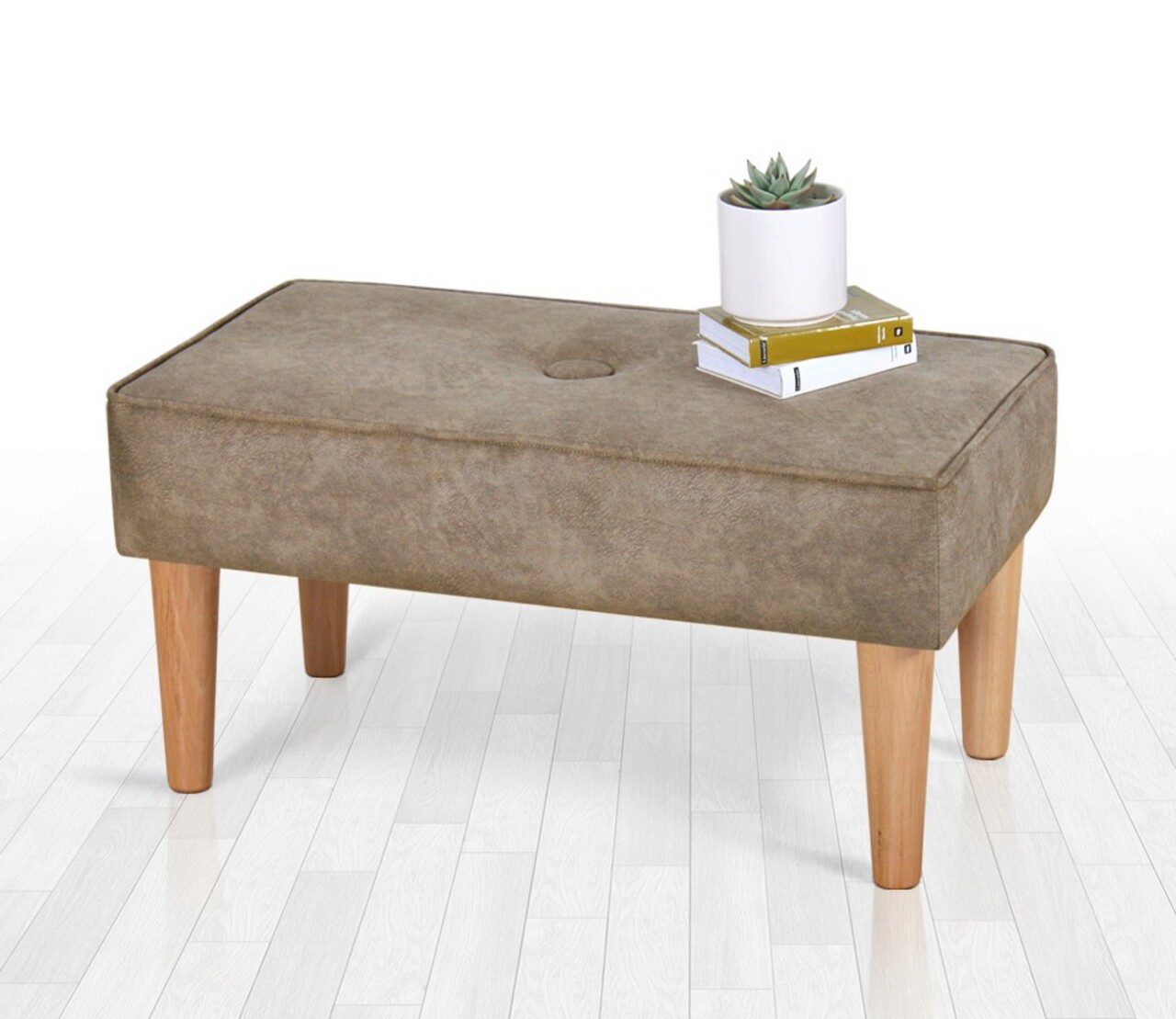 Taburet, Fluffe, 209FLF1299, 50% Bumbac / 50% Catifea, Cafeniu - Mezoni