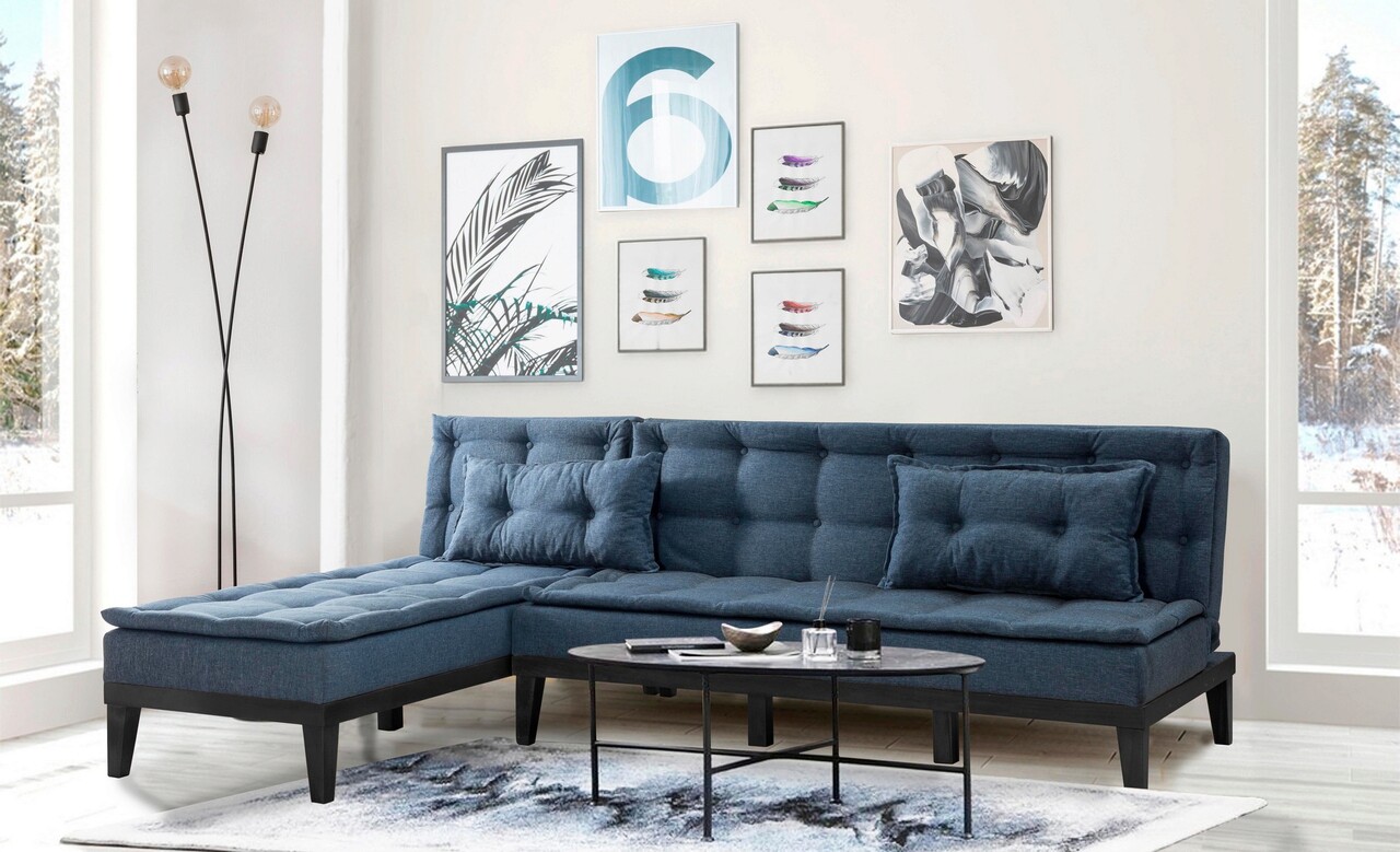 Coltar, Unique Design, 867UNQ1903, Lemn de carpen, Albastru navy - Mezoni