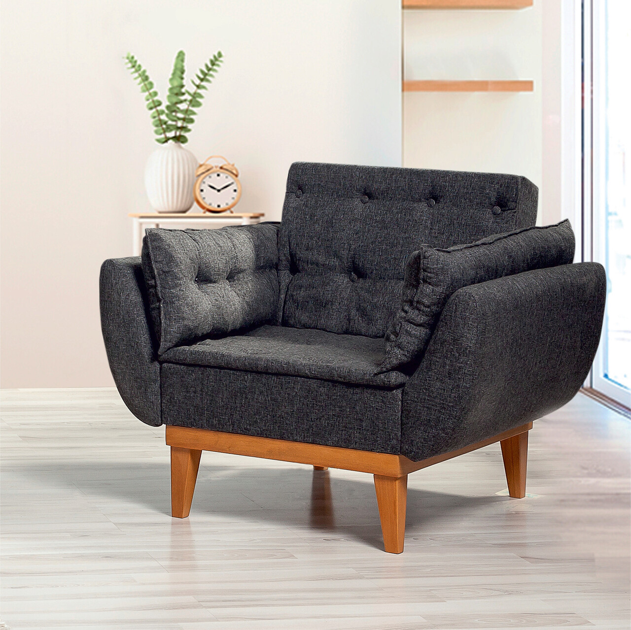 Set canapea extensibilă, Unique Design, 867UNQ1593, Lemn de carpen ...