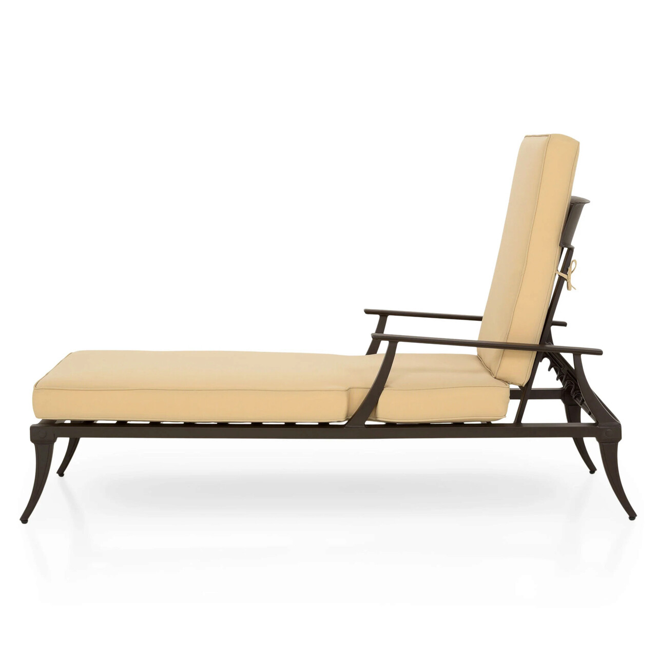 Sezlong Carmel, 70x196x96 cm, aluminiu, maro/bej - Mezoni