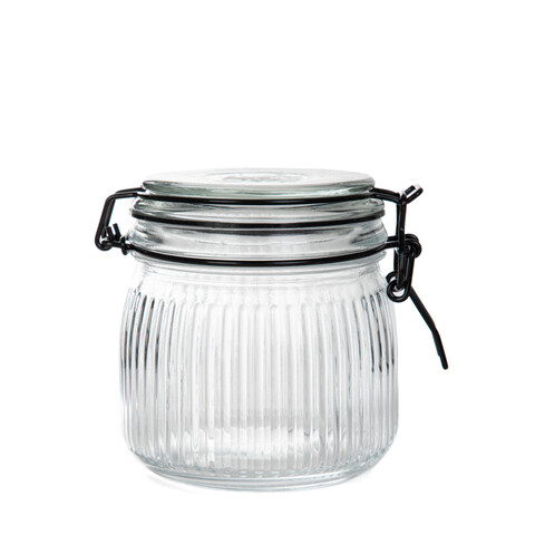Recipient cu capac pentru depozitare Raven, Homla, 600 ml, sticla/metal ...