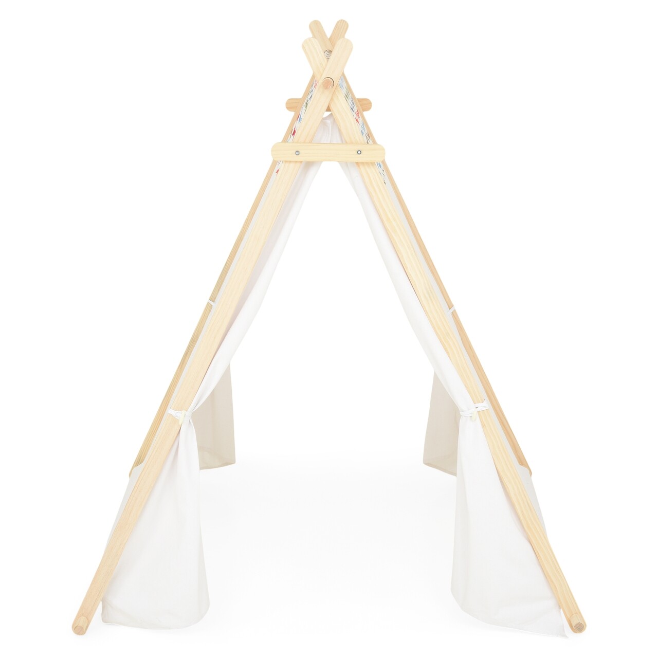 Cort pentru copii, India, 130 x 128 x 123 cm, alb/multicolor - mezoni.ro