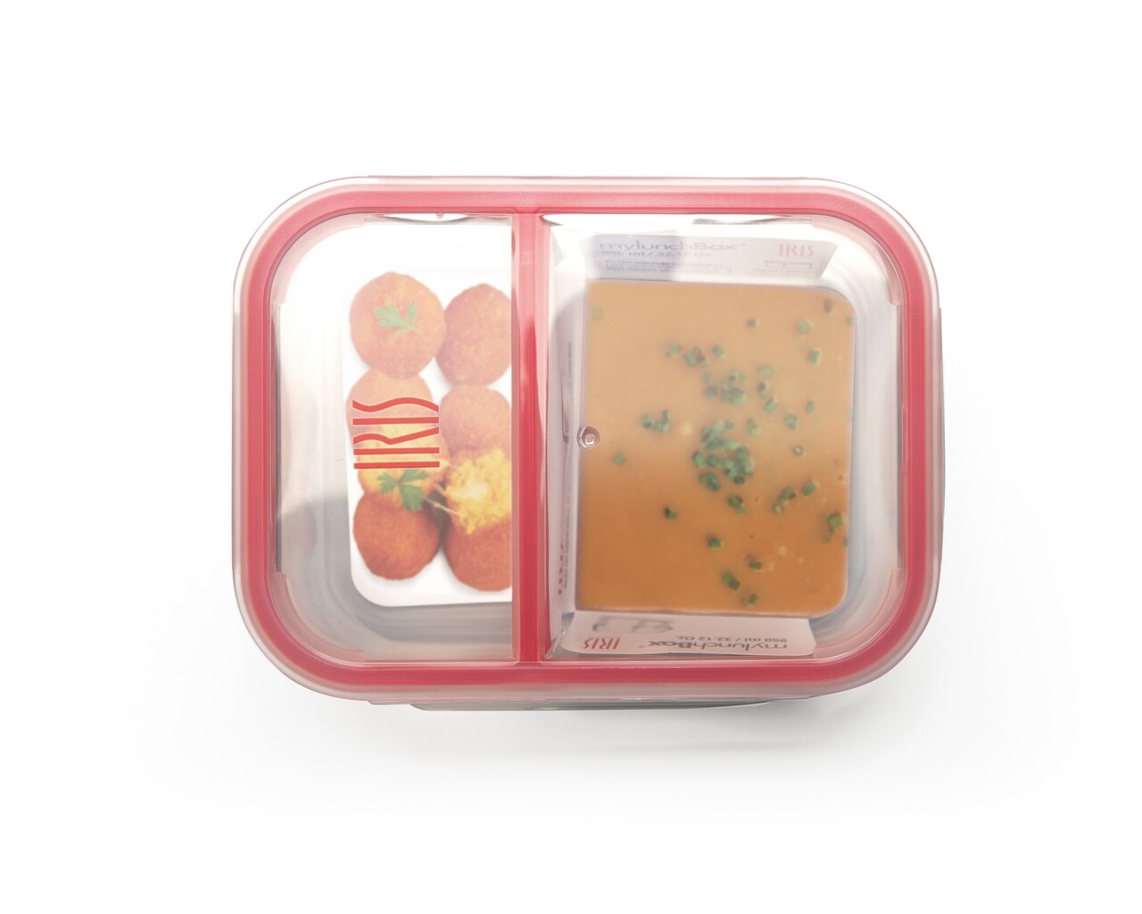 Caserola compartimentata cu capac, Iris Barcelona, sticla borosilicata ...