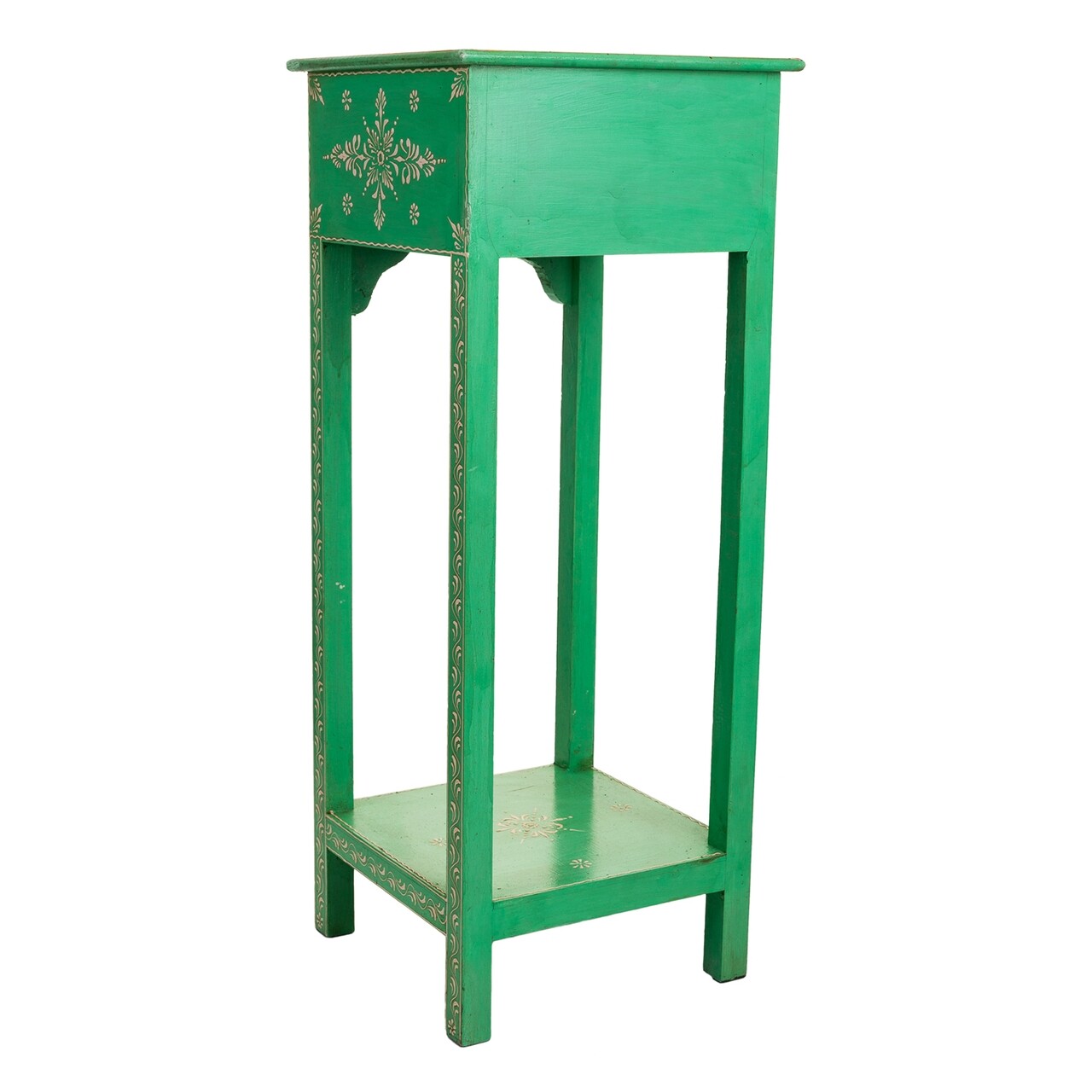 Masuta inalta Faith, 30x30x76 cm, lemn de mango, verde - mezoni.ro