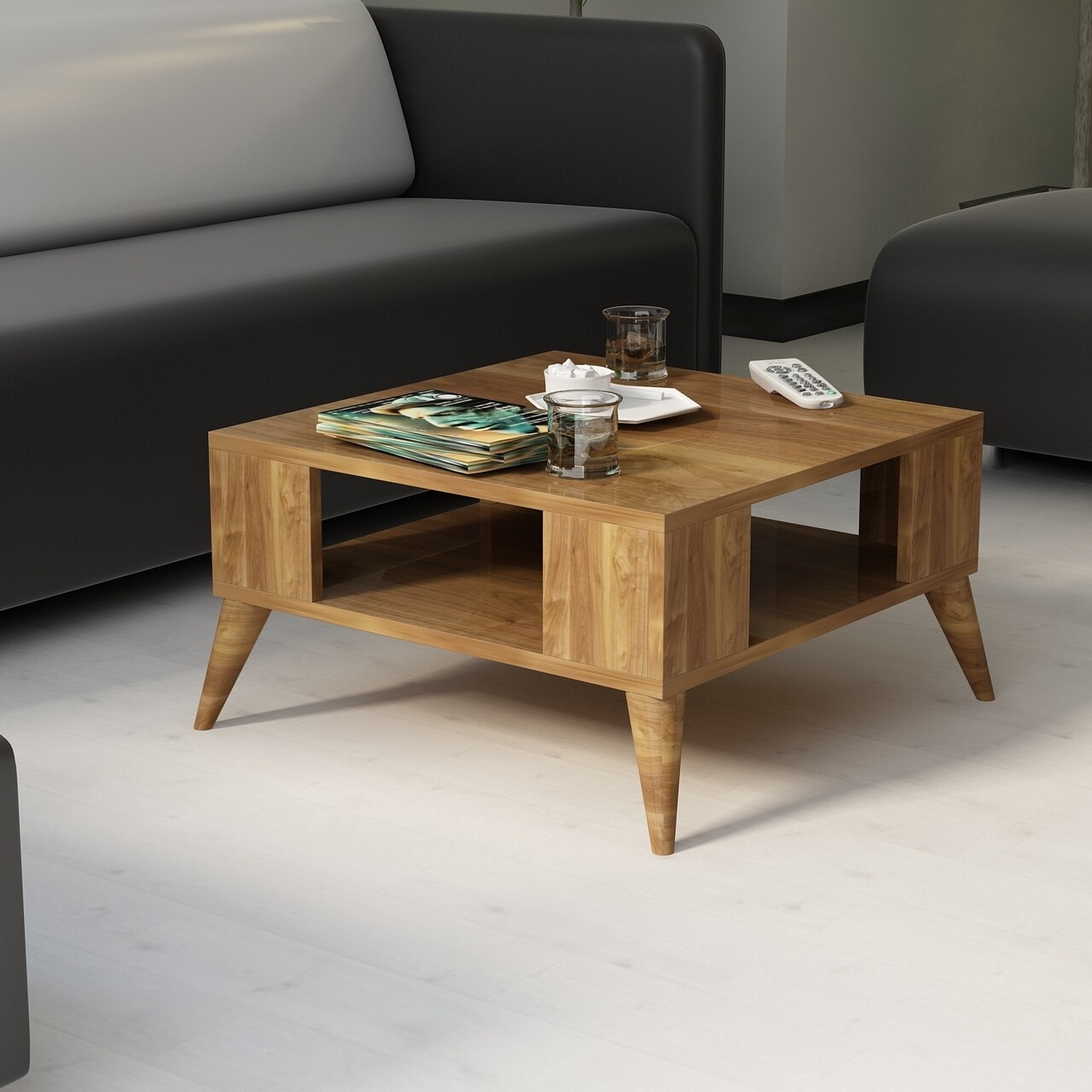 Masuta de cafea DARCI1, Gauge Concept, 60x31x33.2 cm, aluna - mezoni.ro