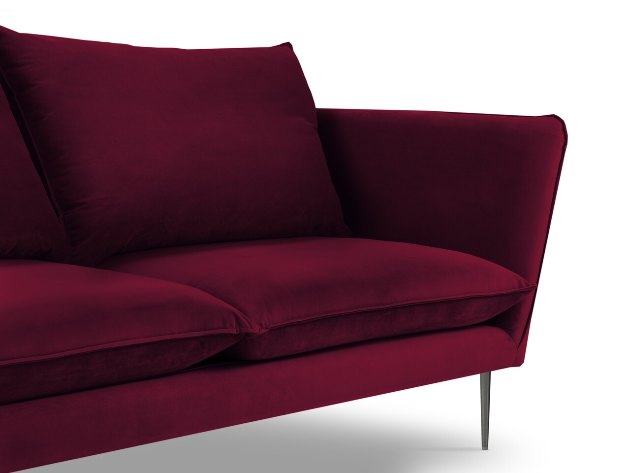 Canapea, Acacia, Mazzini Sofas, 4 locuri, 234x95x96 cm, catifea, rosu ...