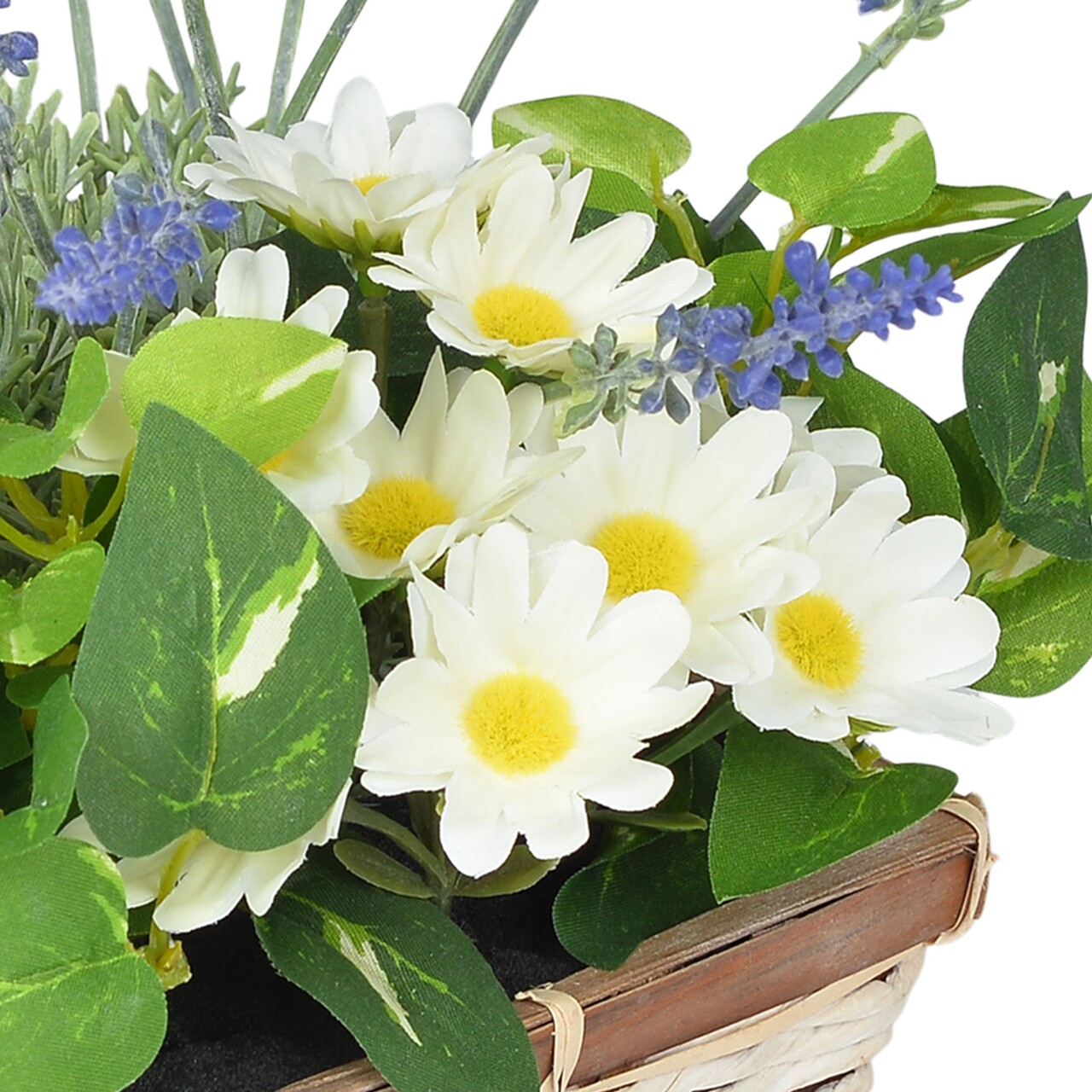 Aranjament flori decorative, Lavanda & Margarete, 19 x 19 x 23 cm ...