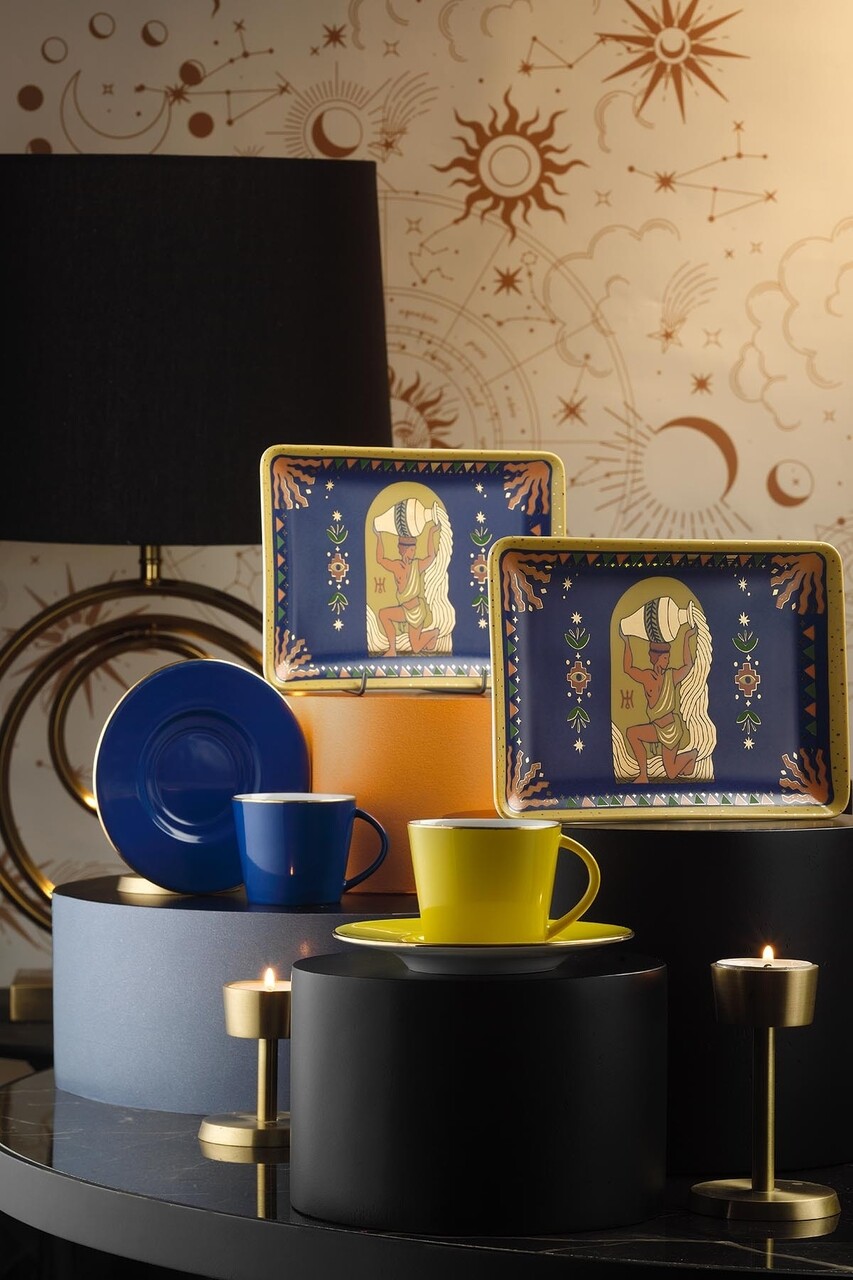 Set de cafea Kutahya Porselen, TL04KT15220R10, 4 piese, portelan - Mezoni