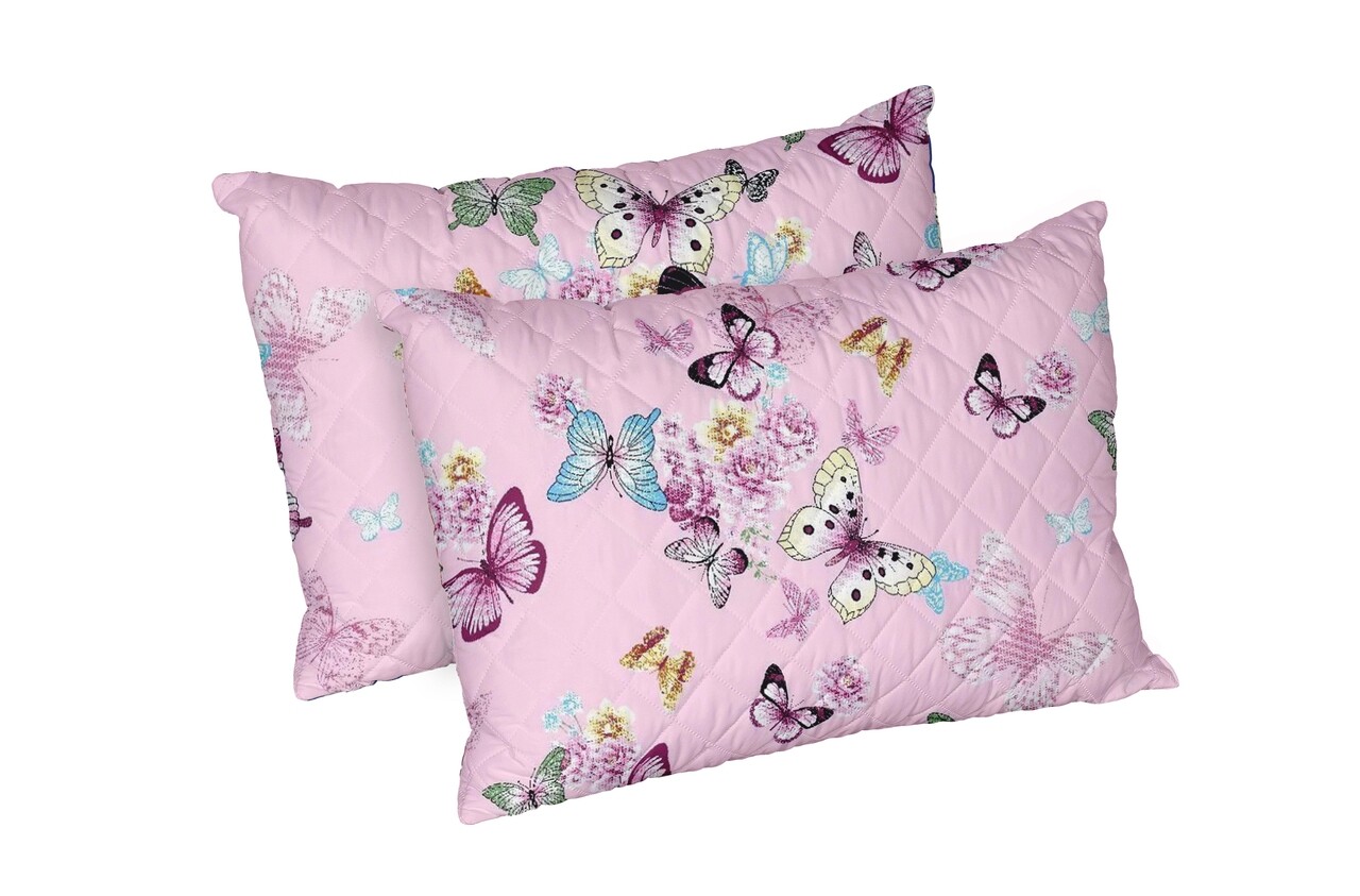 Set 2 perne Mariposa, microfibra matlasata, 50x70 cm - Mezoni