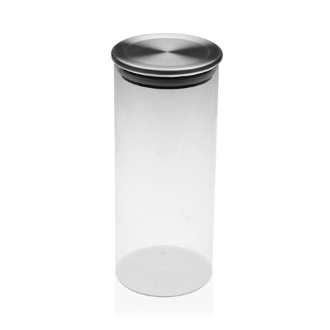 Recipient cu capac Everly, Versa, 1 L , 8.5 x 20 cm, sticla ...