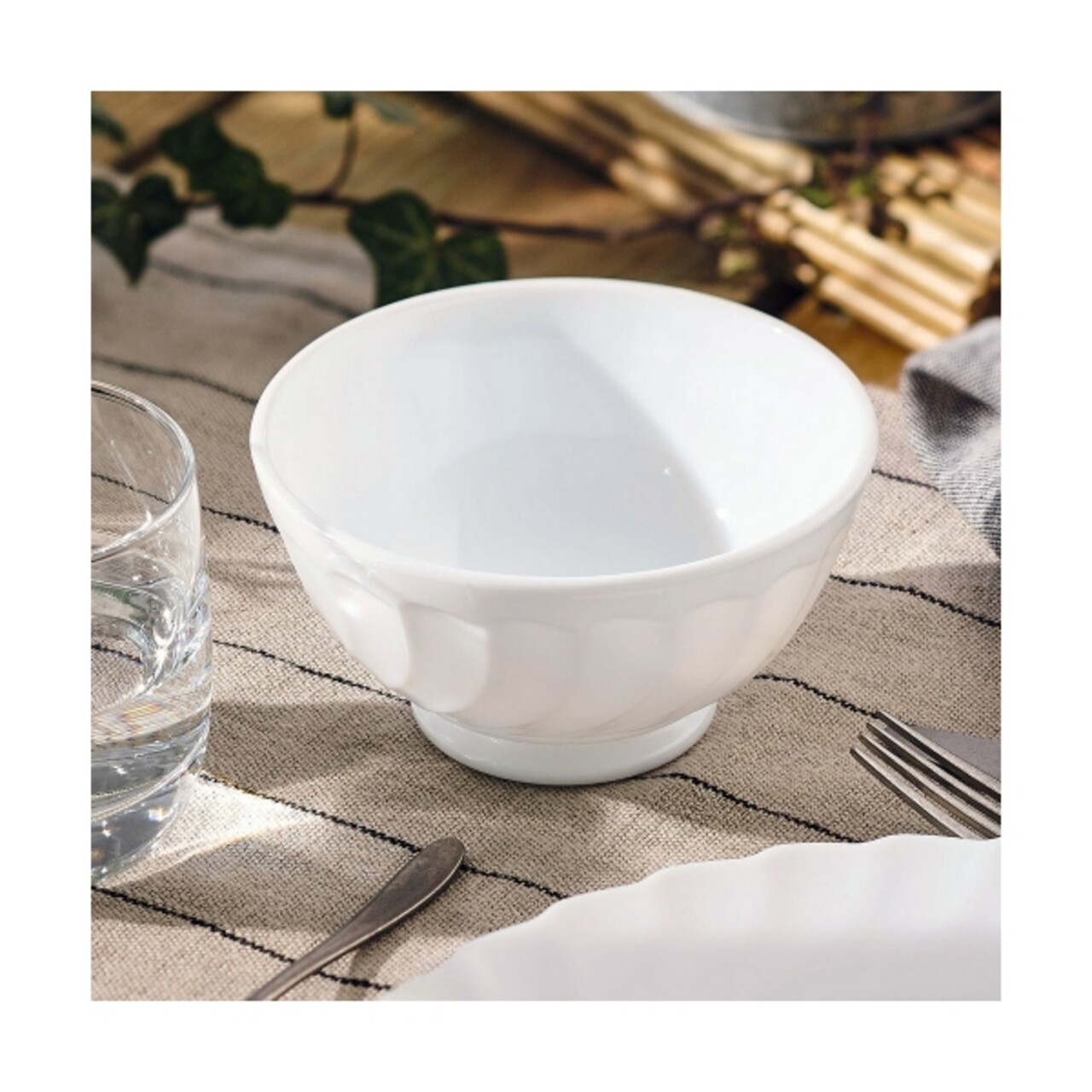 Bol, Luminarc, Trianon, Ø 13 cm, sticla, alb - Mezoni