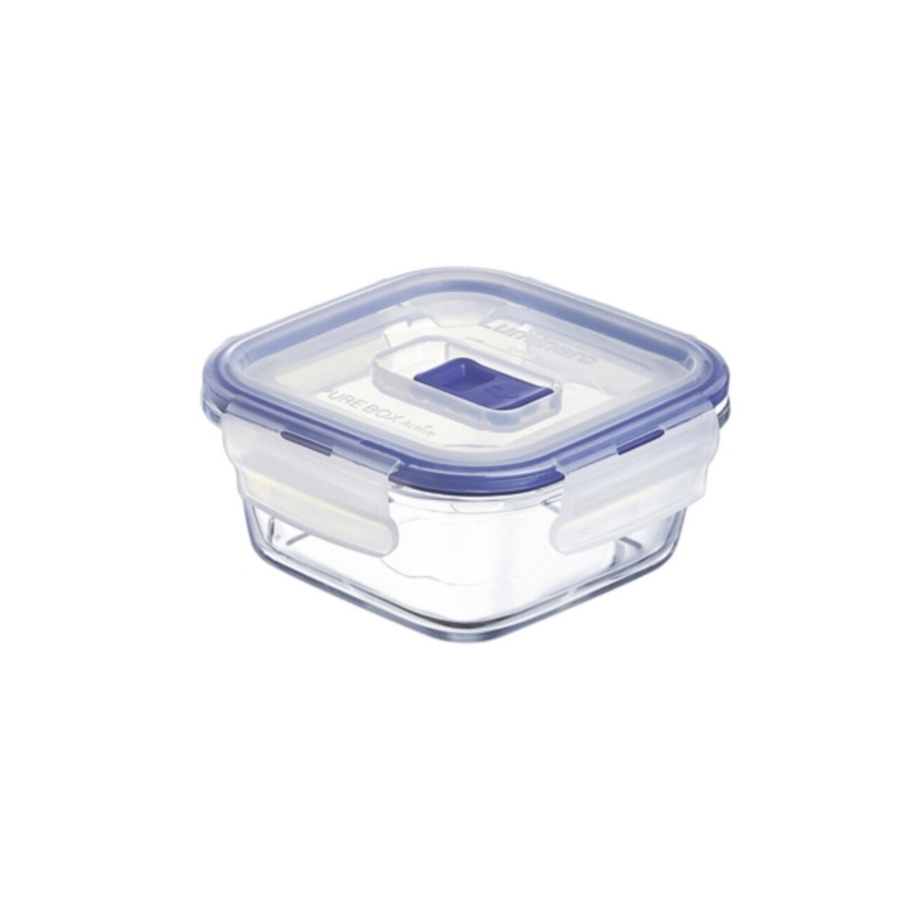 Caserola patrata cu capac, Luminarc, Pure Box Active, 0.38 L, sticla ...