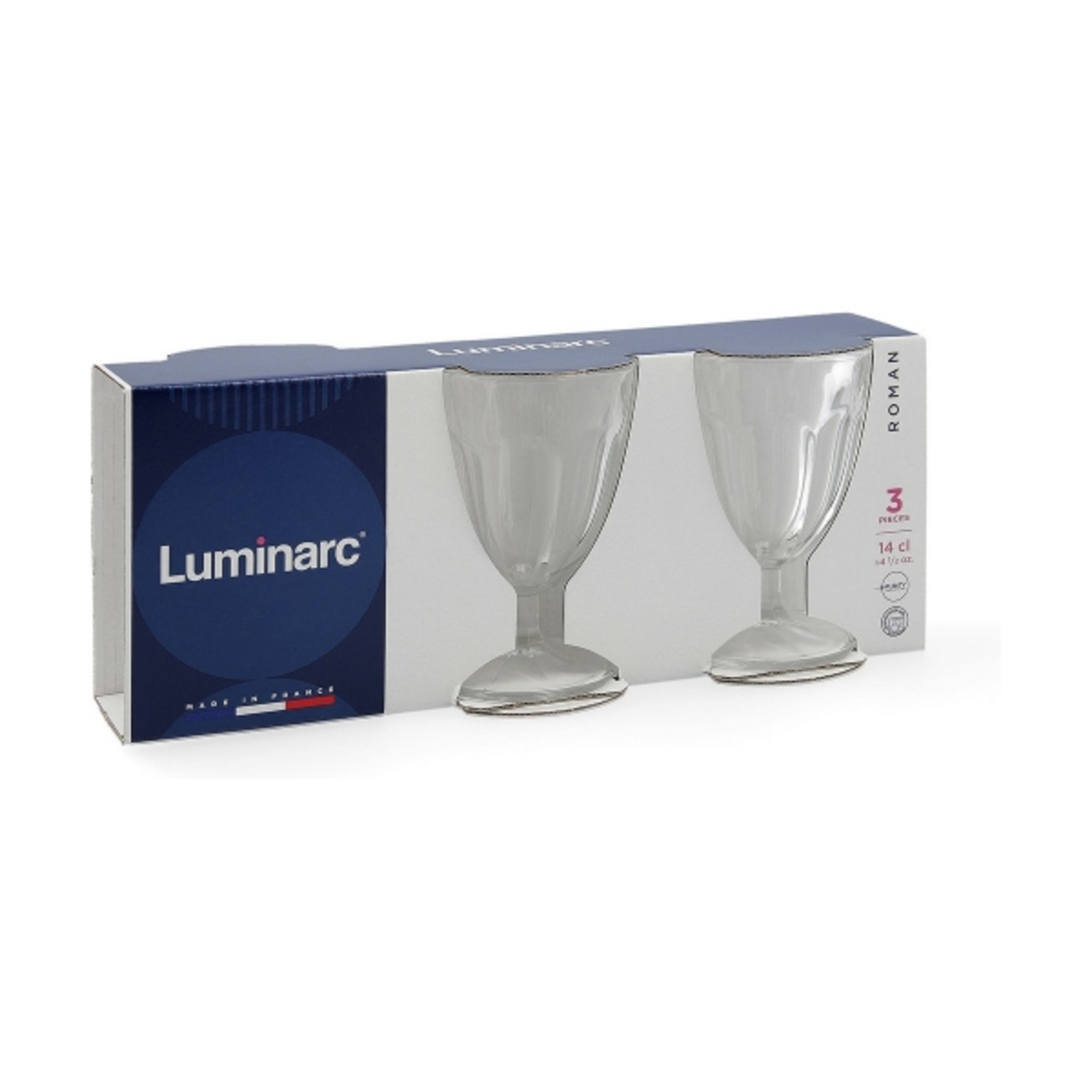 Set 6 pahare, Luminarc, Roman, 140 ml, sticla, transparent - mezoni.ro