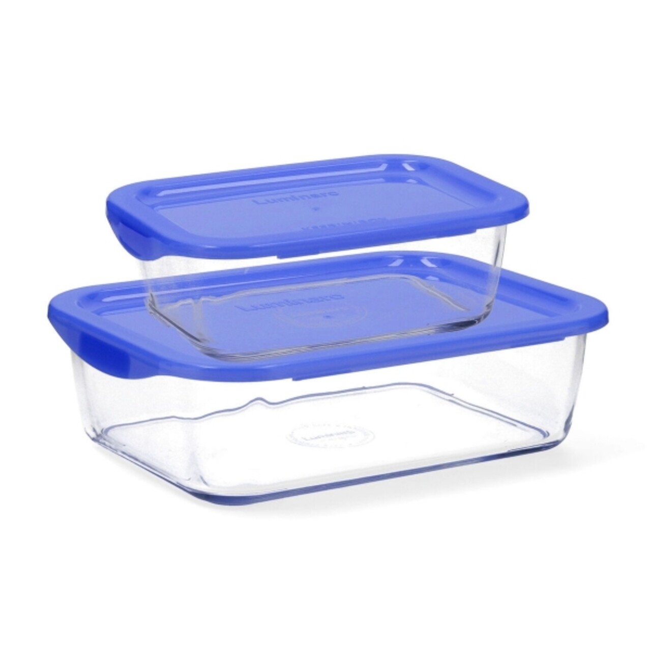 Set 2 caserole, Luminarc, Keep'n Blue Ice, 0.82 L / 1.97 L, sticla ...