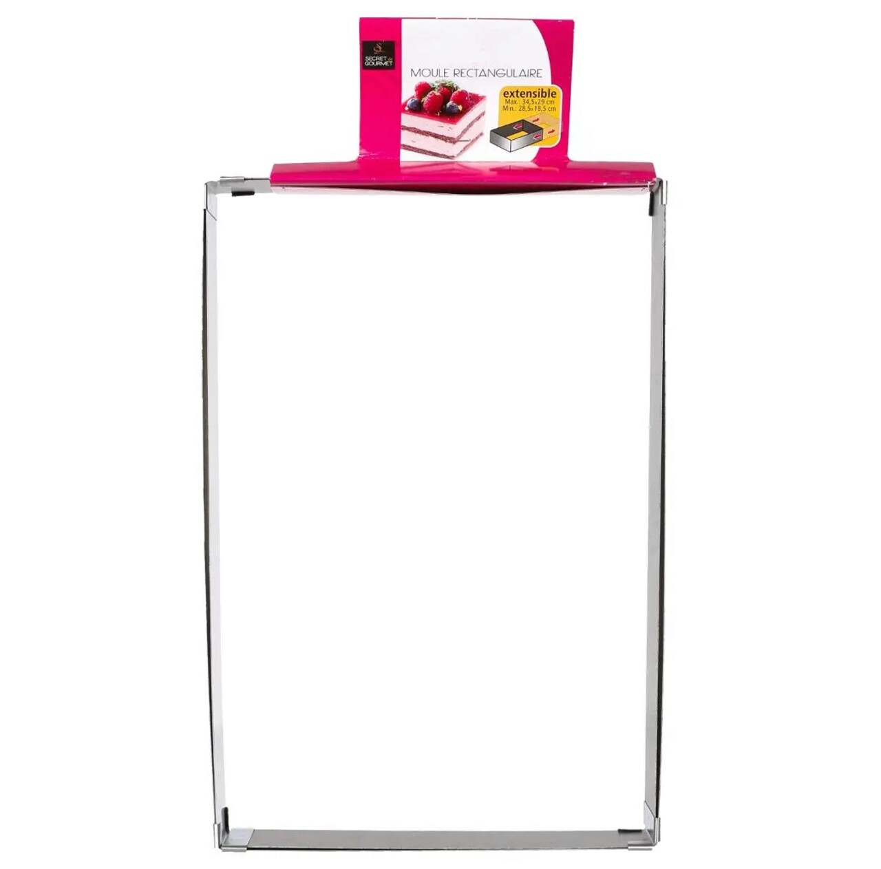 Forma extensibila pentru tort, 5five, 27.5 x 18.8 - 52 x 32.5 cm, inox ...