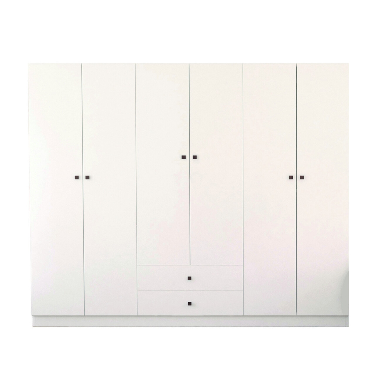 Dulap pentru haine, Glenevis, Royal 506180, 180x180x43 cm, Alb - mezoni.ro