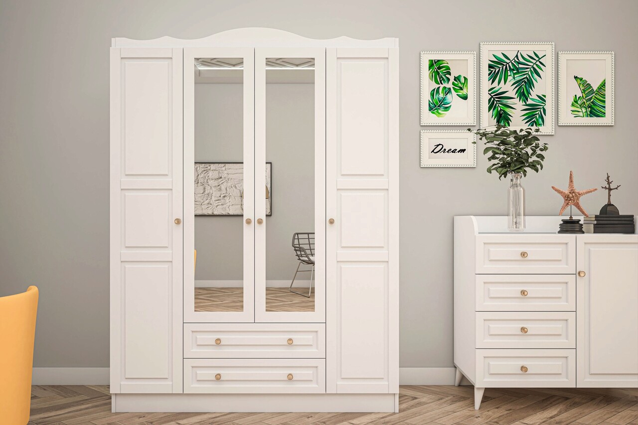 Set dormitor pentru copii, Glenevis, Tango 610, Alb - Mezoni