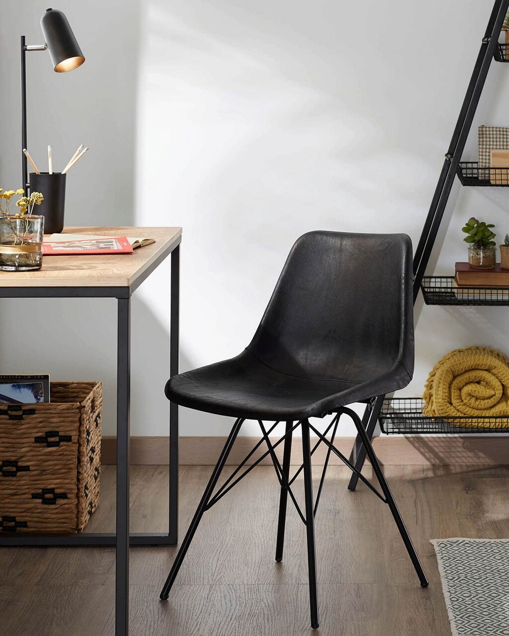 Birou, Hadley, Landi, 120x74x60 cm, Stejar negru / Oud - mezoni.ro