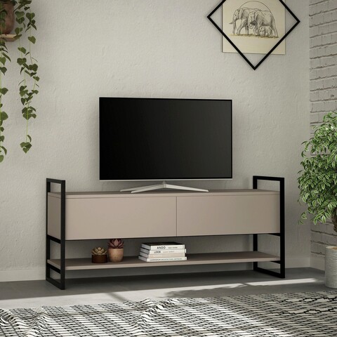 Comoda TV, Homitis, Metola, 130x58x40 cm, Mocha - Mezoni