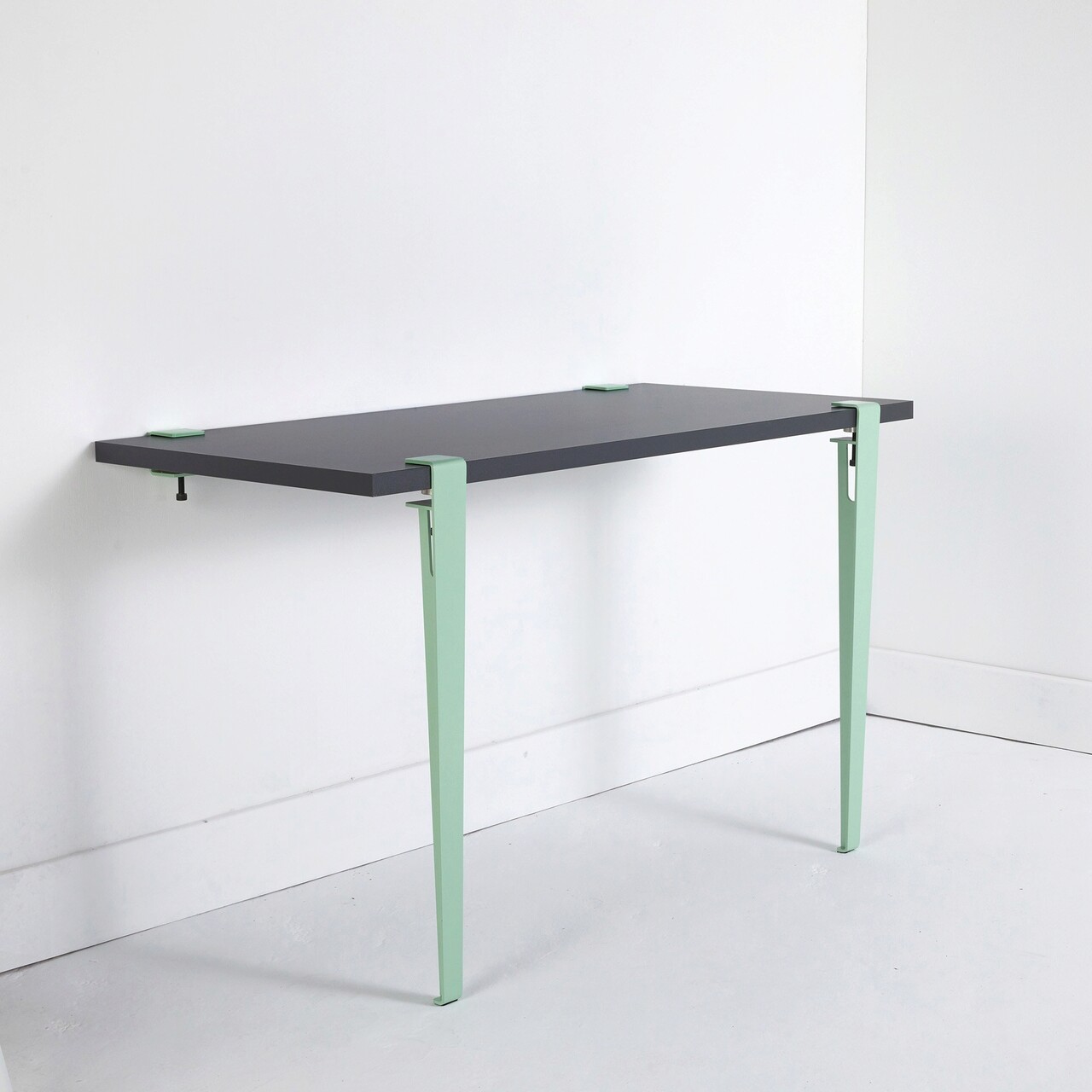Birou, Logg, Cuarius, 120x75x60 cm, Antracit / Mentă / Verde - mezoni.ro