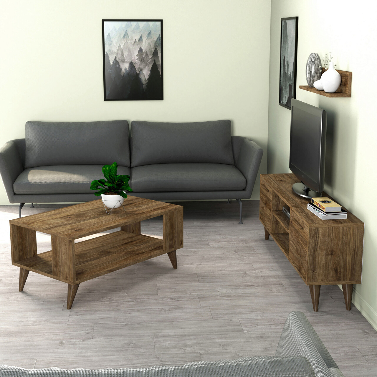 Set mobilier living, Mezza, Set 1116, Maro - Mezoni
